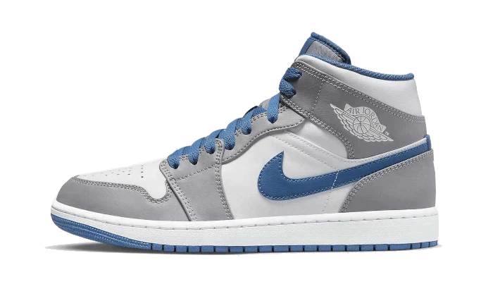 Air Jordan 1 Mid True Blue Cement - Soles